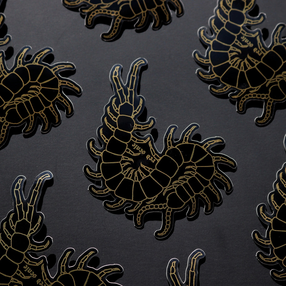 Gold Centipede sticker – Red Scale
